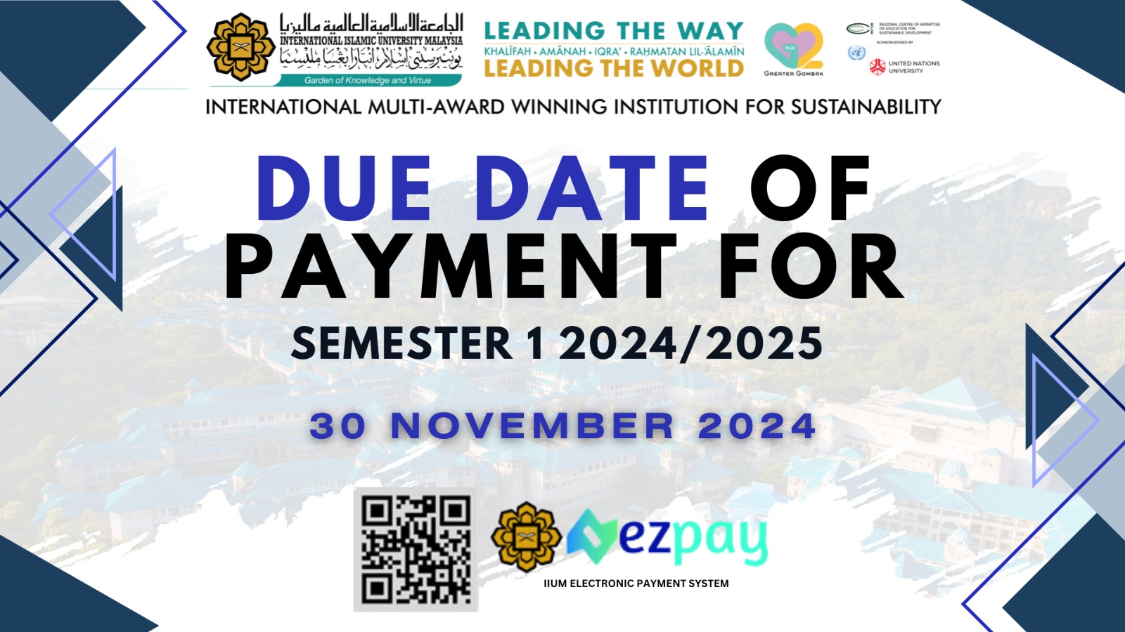 Student Home Page – Finance Division