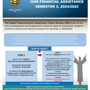 Announcement – Finance Division