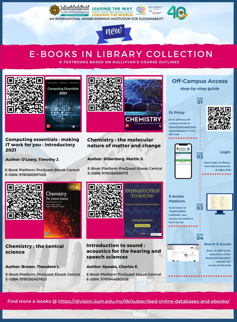 e-Textbooks – M. Kamal Hassan Library, IIUM