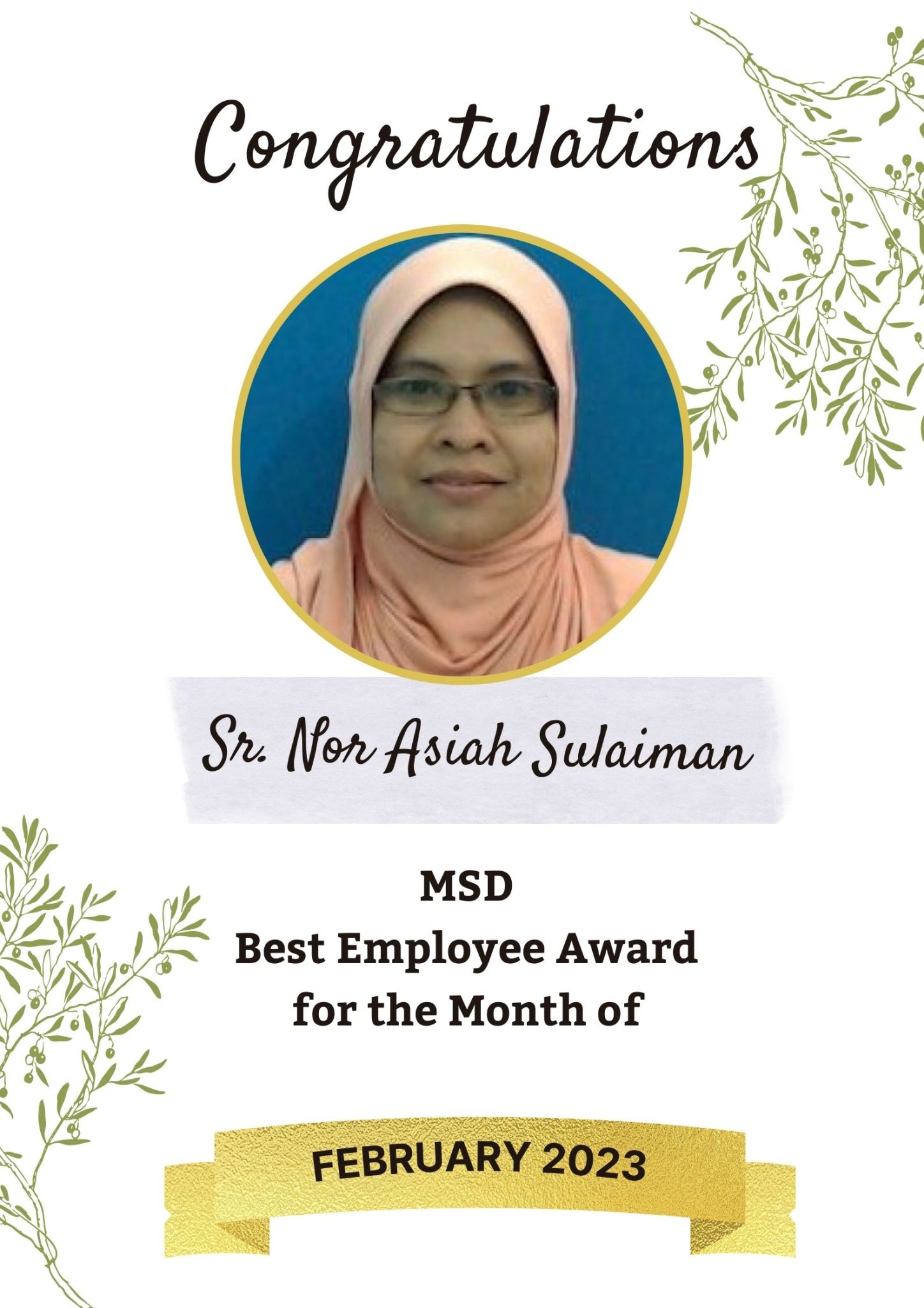 Staff of the Month – MANAGEMENT SERVICES DIVISION