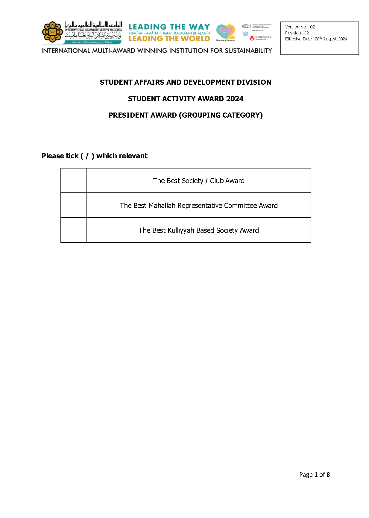 STEWARDS – Student Activity Awards – STADD – Student Affairs ...