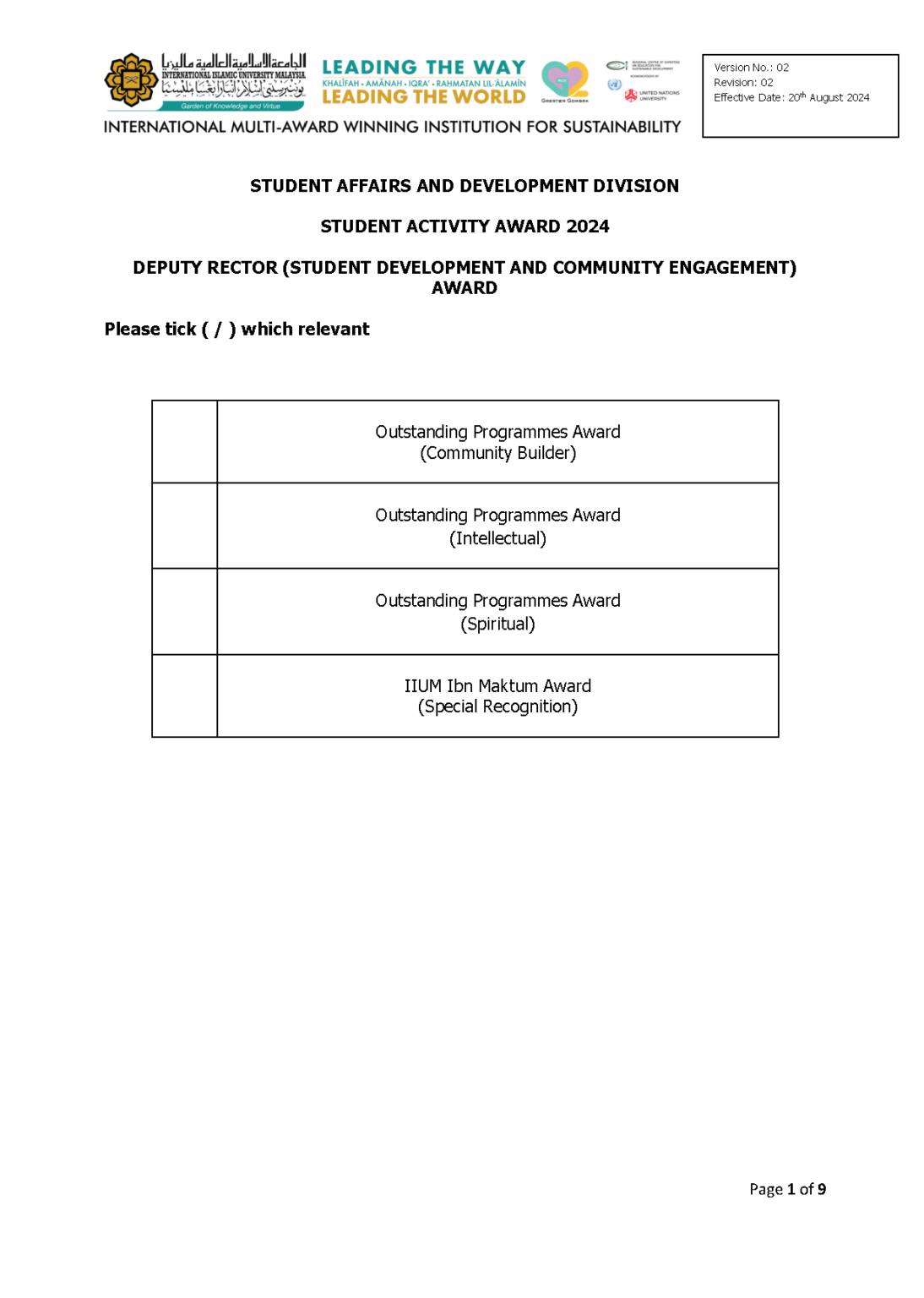 STEWARDS – Student Activity Awards – STADD – Student Affairs ...