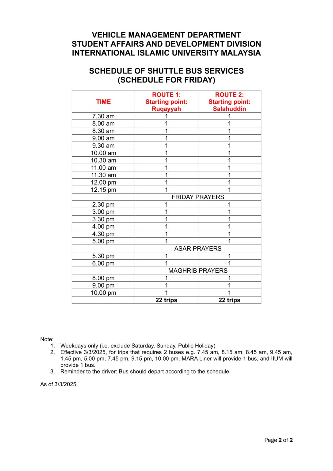Vehicle Management Department – STADD – Student Affairs & Development ...